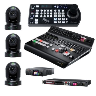 3-Camera 4K PTZ Streaming and Recording Kit - Church Live Streaming ...