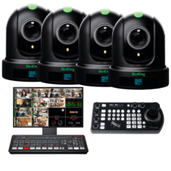 BirdDog 4-Camera PTZ Streaming Kit (20X Zoom) [ATEM Mini Pro] - Church ...