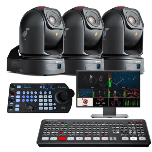 BirdDog P240 3-Camera PTZ Streaming Kit (40X Zoom) [ATEM Mini Pro ...