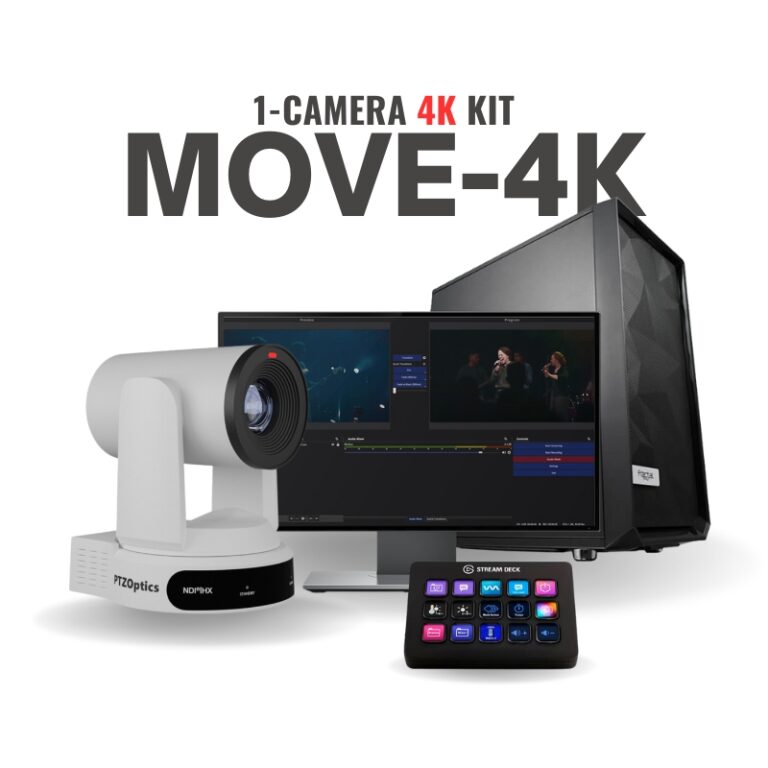 Move-4K 1-Camera PTZ 4K Streaming Kit | 4K Streaming PC - Church Live ...