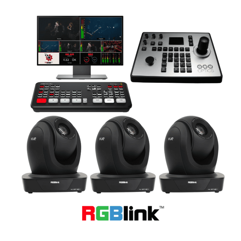 RGBlink Vue 20X PTZ 3-Camera Streaming Kit - Church Live Streaming ...