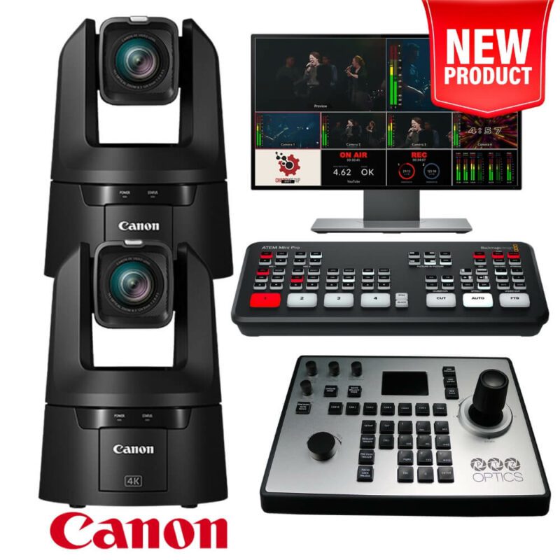 Canon CR-N300 PTZ 4-Camera Streaming Kit (ATEM) - Church Live Streaming ...
