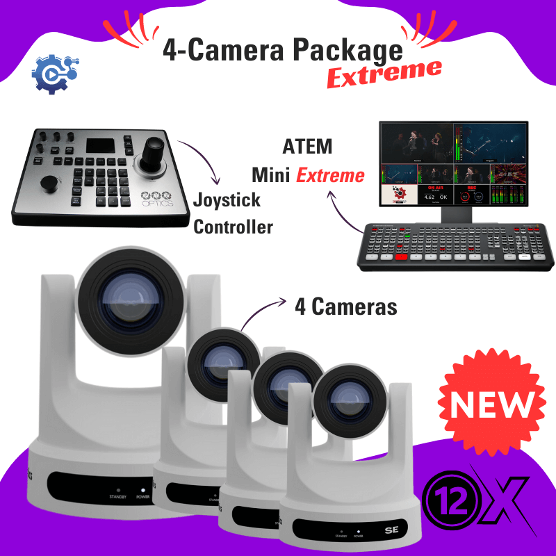 Move-SE 4-Camera PTZ Streaming Kit (ATEM Mini Pro) - Church Live ...