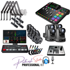 Podcast Studio Professional PTZ Kit (4 Hosts) - Church Live Streaming ...