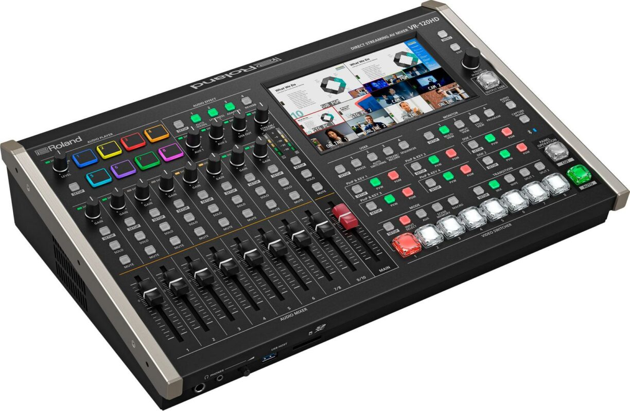Roland VR-120HD Direct Streaming AV Mixer - Church Live Streaming ...