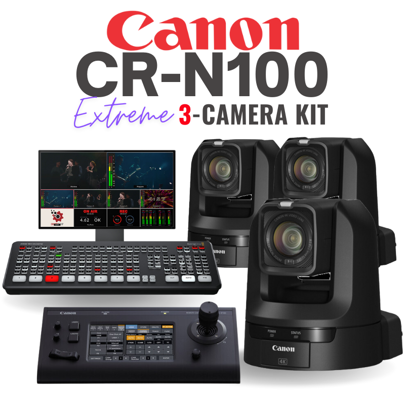 Canon CR-N100 PTZ 4-Camera Streaming Kit (ATEM Extreme) - Church Live ...