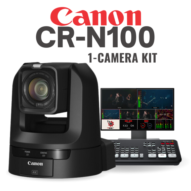 Canon CR-N100 PTZ 1-Camera Streaming Kit (ATEM Mini Pro) - Church Live Streaming Equipment ...