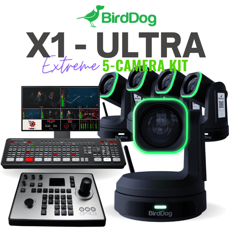 BirdDog X1 Ultra PTZ 5-Camera Streaming Kit | ATEM Mini Extreme ...