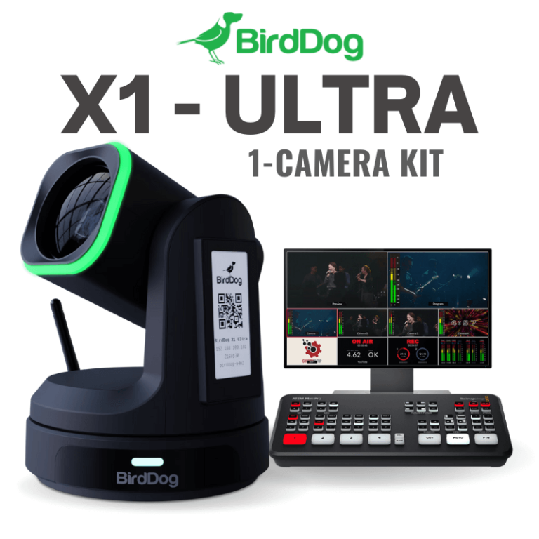 BirdDog X1 Ultra PTZ 1-Camera Streaming Kit (ATEM Mini Pro) - Church Live Streaming Equipment ...